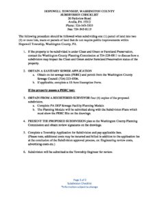 SUBDIVISION PROCEDURE - Hopewell Township